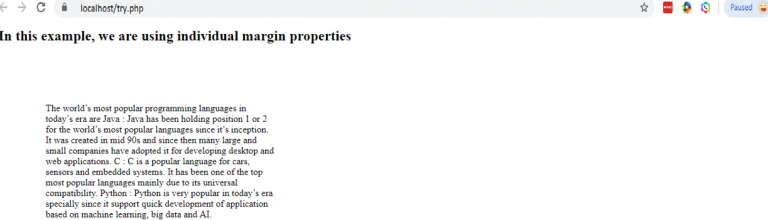 CSS Margin | How to Set Margin for Individual Sides in CSS?