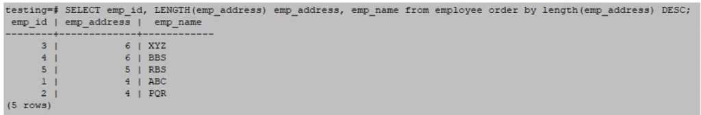 Postgresql Order By How Order By Function Work In Postgresql