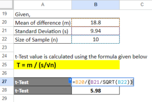 t-Test Formula: Calculation with Examples & Excel Template | EDUCBA