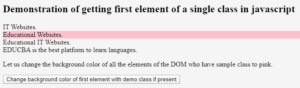 JavaScript Get Element by Class | Accessing Elements in the DOM File