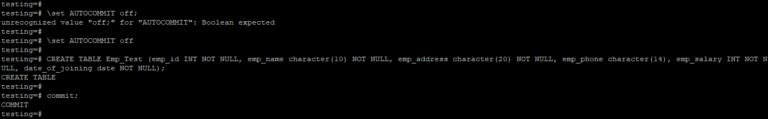 Postgresql Commit Examples To Implement Commit In Postgresql