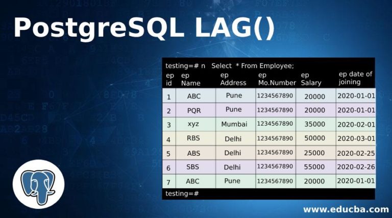 Postgresql Lag Examples On How Postgresql Lag Work 3304