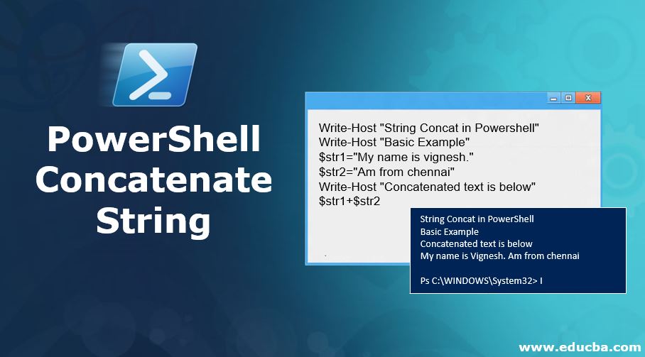 PowerShell Concatenate String Examples Functions EDUCBA