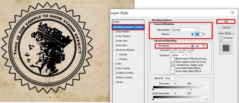 Stamp Effect in Photoshop | Create a Postage Stamp Text in Photoshop