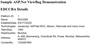 ViewBag in MVC | Signature | Examples to Implement ViewBag in MVC