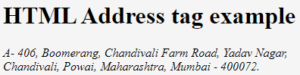 Address Tag in HTML | Learn How to Use Address Tag in HTML
