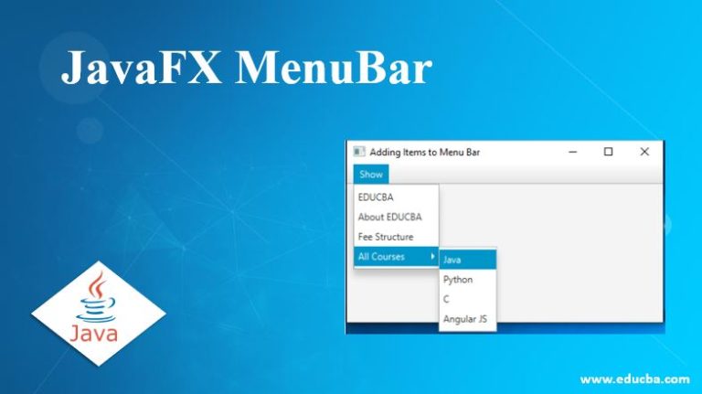 Javafx Menubar How To Create Menubar In Javafx With Syntax