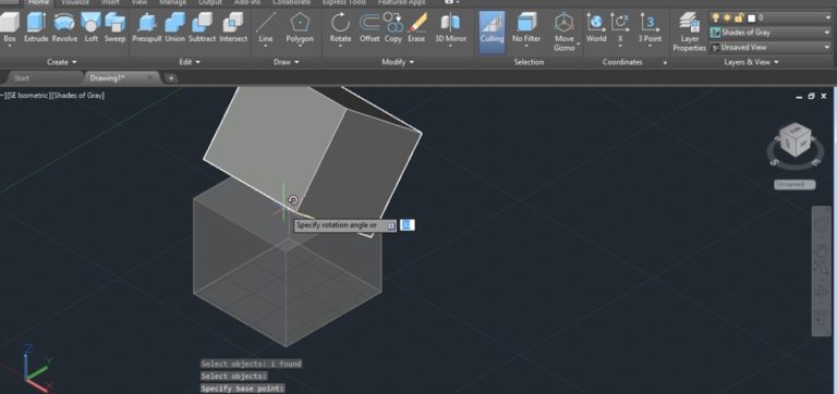 AutoCAD 3D Rotate | AutoCAD Commands for Modifying Drawing Shapes