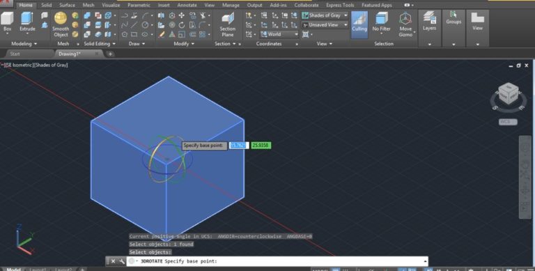 Autocad 3d Rotate Autocad Commands For Modifying Drawing Shapes 8183