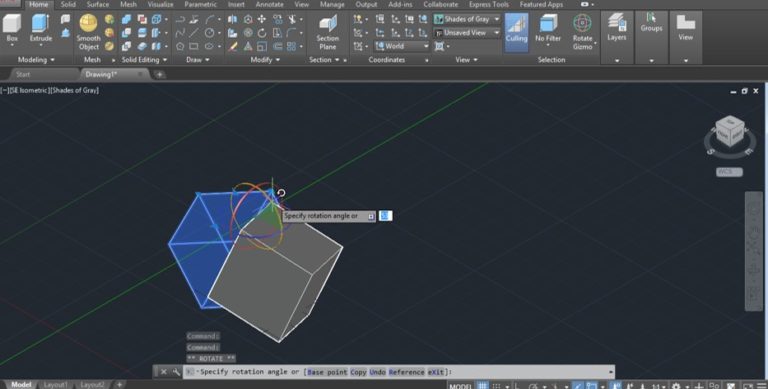 Autocad 3d Rotate Autocad Commands For Modifying Drawing Shapes