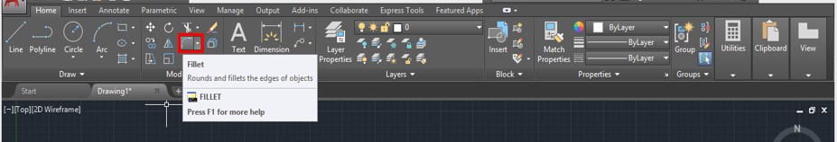 AutoCAD Fillet Tutorials To Create Fillet Command In AutoCAD