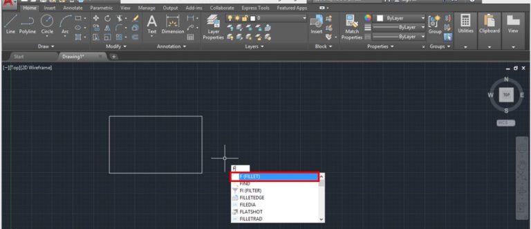 Autocad Fillet Tutorials To Create Fillet Command In Autocad