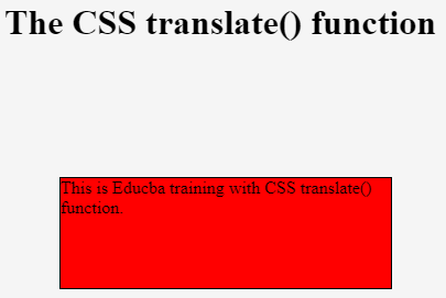 CSS translate | Introduction to CSS translate() Function with Examples