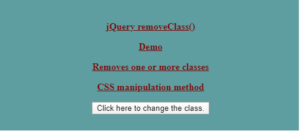 jQuery removeClass() | Examples to Implement jQuery removeClass()