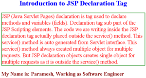 JSP Declaration | How does JSP Declaration tag Work in JSP?