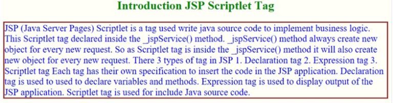 Jsp Scriptlet How To Use Scriptlet Tag In Jsp Examples Of Jsp Scriptlet