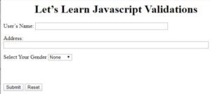 JavaScript Validator | JavaScript Validations on Client-Side