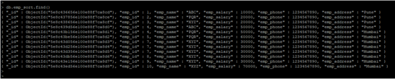 Mongodb Sort A Quick Glance Of Mongodb Sort With Examples