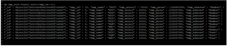 Mongodb Sort A Quick Glance Of Mongodb Sort With Examples