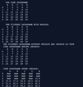 Pandas DataFrame.where() | Syntax,Parameters and Examples