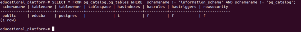 Listing out Tables in PostgreSQL Using psql, SELECT Query | EDUCBA