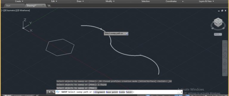 Sweep in AutoCAD | Create Effective Objects with Sweep Command