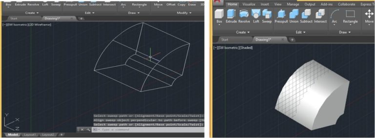 Sweep in AutoCAD | Create Effective Objects with Sweep Command