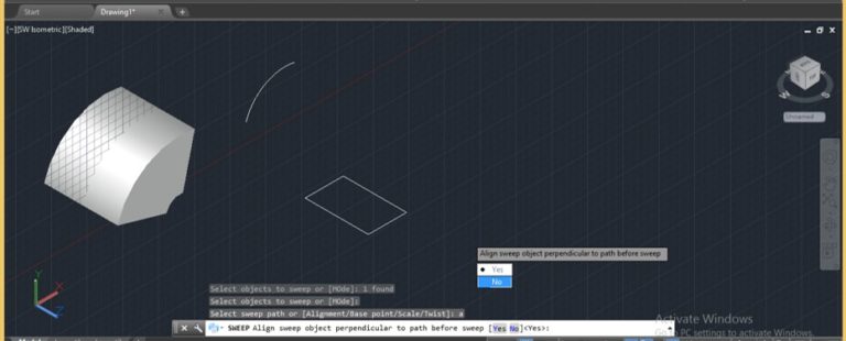 Sweep in AutoCAD | Create Effective Objects with Sweep Command