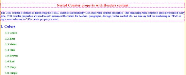 Css Counter How Does Counter Property Work In Css With Examples