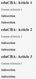 HTML section Tag | Attributes of Html section Tag and Examples