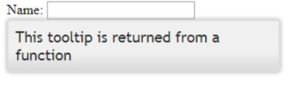 jQuery Tooltip | Examples of Tooltip by using the Title Attribute