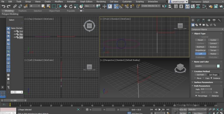 3ds Max Loft | Creating 3D Shapes using Loft command in 3ds Max