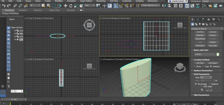 3ds Max Loft | Creating 3D Shapes using Loft command in 3ds Max