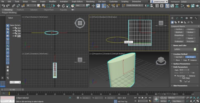 3ds Max Loft | Creating 3D Shapes using Loft command in 3ds Max