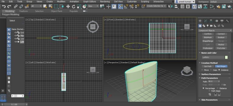 3ds Max Loft | Creating 3D Shapes using Loft command in 3ds Max