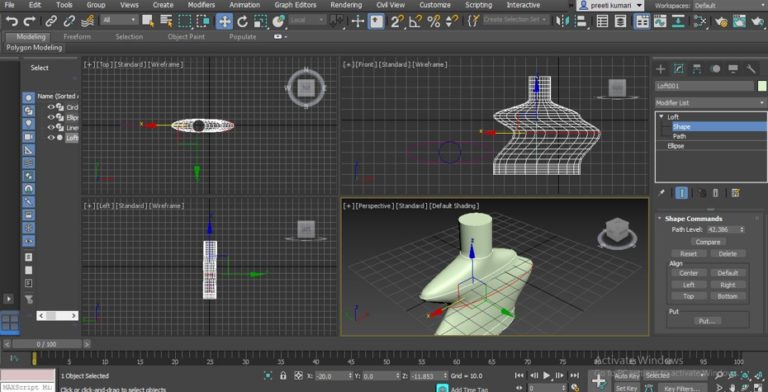 3ds Max Loft | Creating 3D Shapes using Loft command in 3ds Max