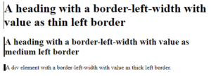 CSS Border Left | Learn the Working of CSS Border Left with Examples