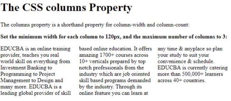 Css Column Guide To Working Of Css Column Property With Examples