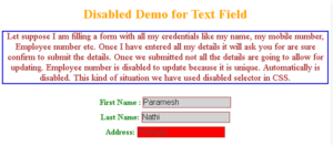 CSS disabled | How to Disable the Elements and Style Disabled Elements?