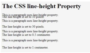 CSS line height | Working of the CSS line-property with Examples
