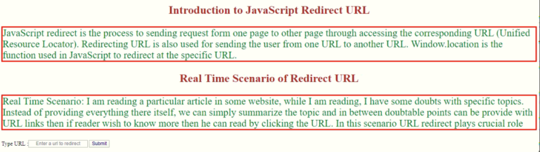 JavaScript Redirect | How does Redirect Work in Javascript? | Examples