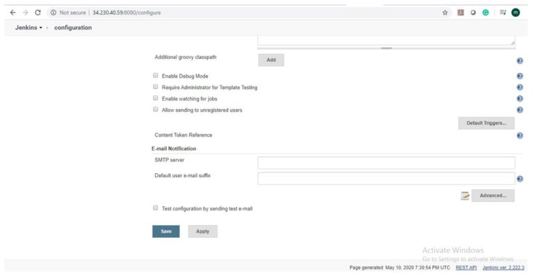 Jenkins Email Notification Configure Gmail Smtp Server In Jenkins