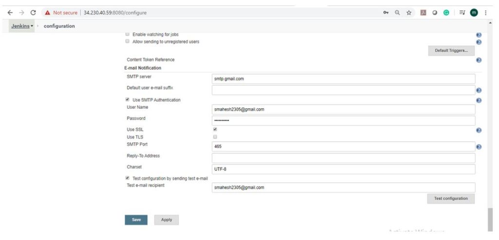 Jenkins Email Notification | Configure Gmail SMTP Server in Jenkins