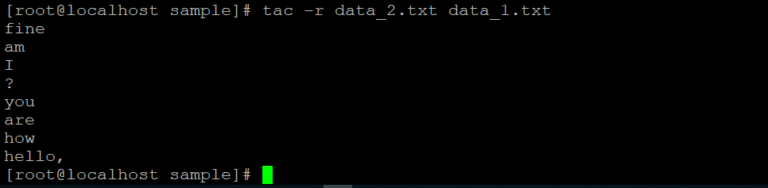 Linux Tac How Does Linux Tac Command Work With Examples 