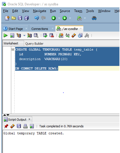 Oracle Temporary Table How To Create Oracle Temporary Table 
