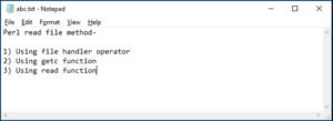 Perl Read File | How to Read File in Perl using Various Methods?