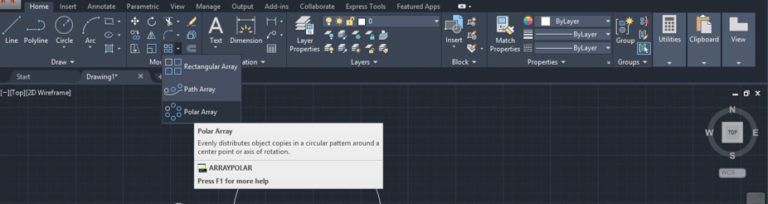 Polar Array In Autocad Tutorials To Use Array Command In Autocad