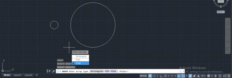 Polar Array In Autocad Tutorials To Use Array Command In Autocad