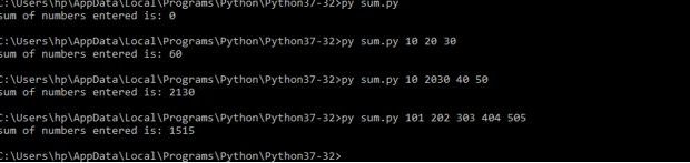 Python Command line Arguments Options In Command line Argument
