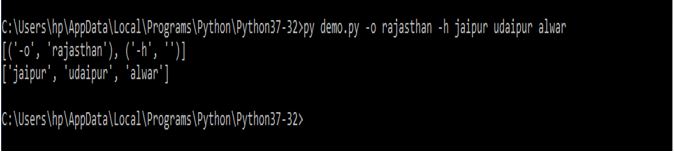 Python Command line Arguments Options In Command line Argument